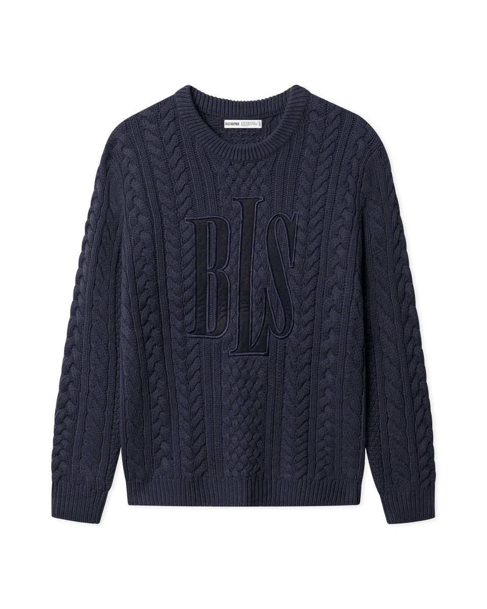 BLS - Lee Cable Heart Knit - Dark Navy – Headz Up